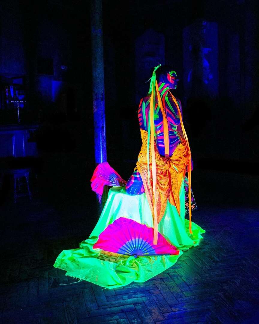 Neon Naked Life Drawing - The Old Queens Head